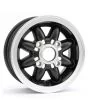 ROSE PETAL 4.75" x 10" Alloy Wheel Black/Silver - Historic Racing Style ...