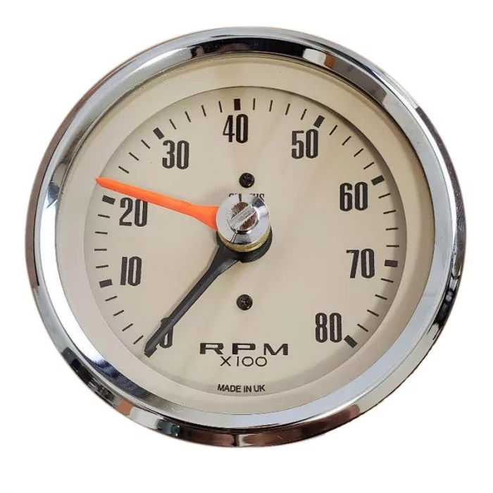 Smiths Mini Cooper S 80mm Tachometer 8000 RPM | Magnolia/Chrome Bezel ...